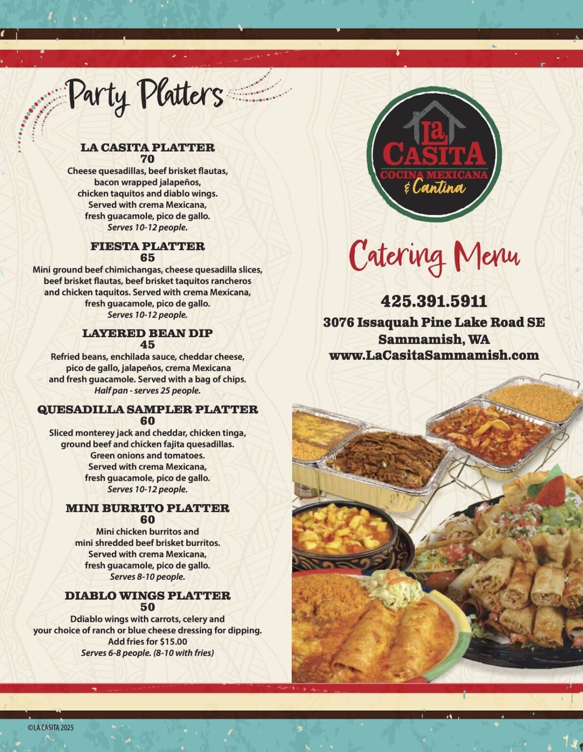 Catering Menus - La Casita Cocina Mexicana & Cantina