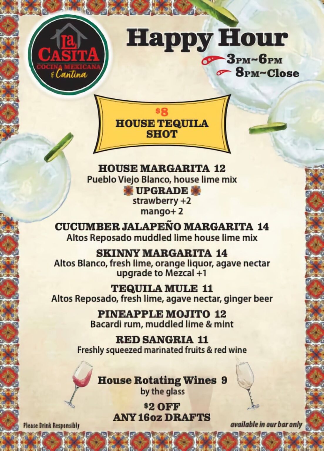 Menu - La Casita Cocina Mexicana & Cantina